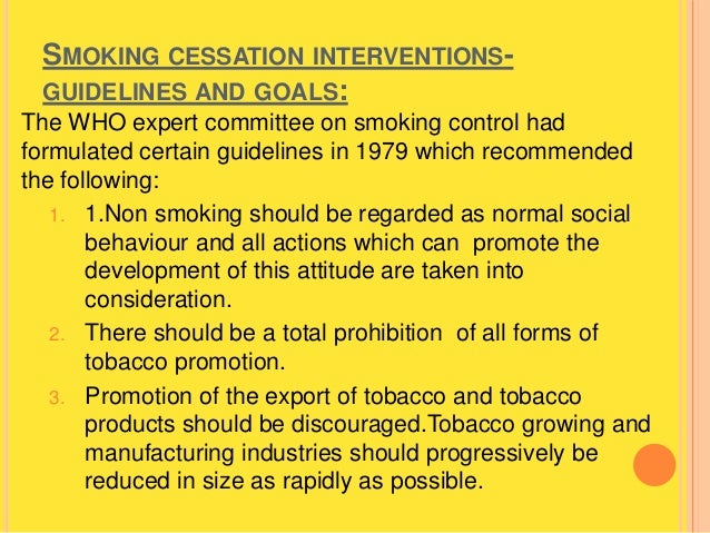 Tobacco Cessation Strategies