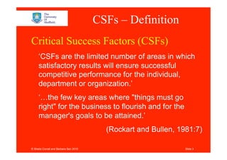 Establishing critical success factors for information literacy - a methodology (pecha kucha ...