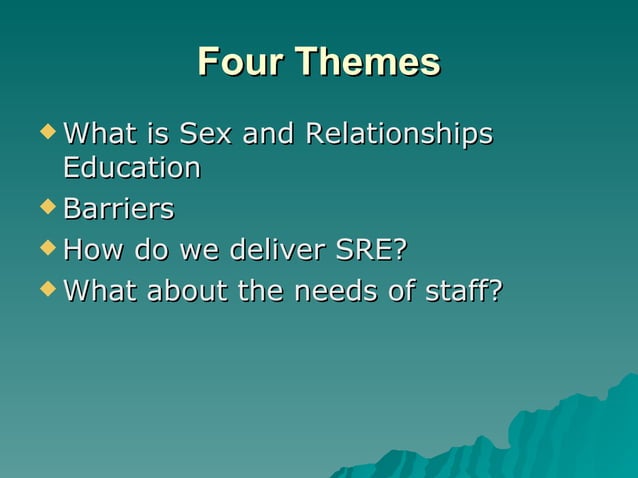 Sex and Relationships Education for Young People with Additional ...