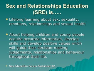 Sex and Relationships Education for Young People with Additional ...