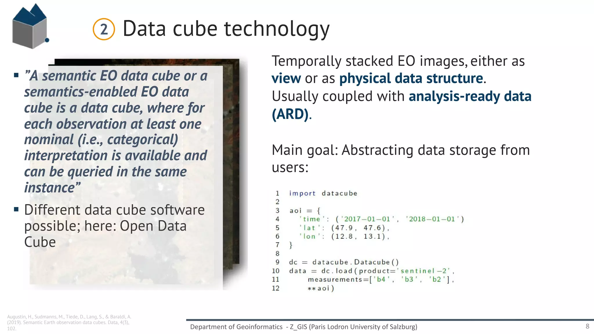 Sentinel-2 Semantic Data & Information Cube Austria | PDF
