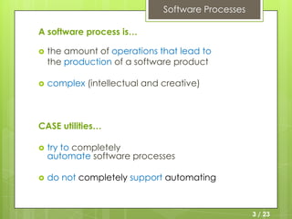 Sen2 Software Processes | PPTX | Computer Software and Applications | Computing