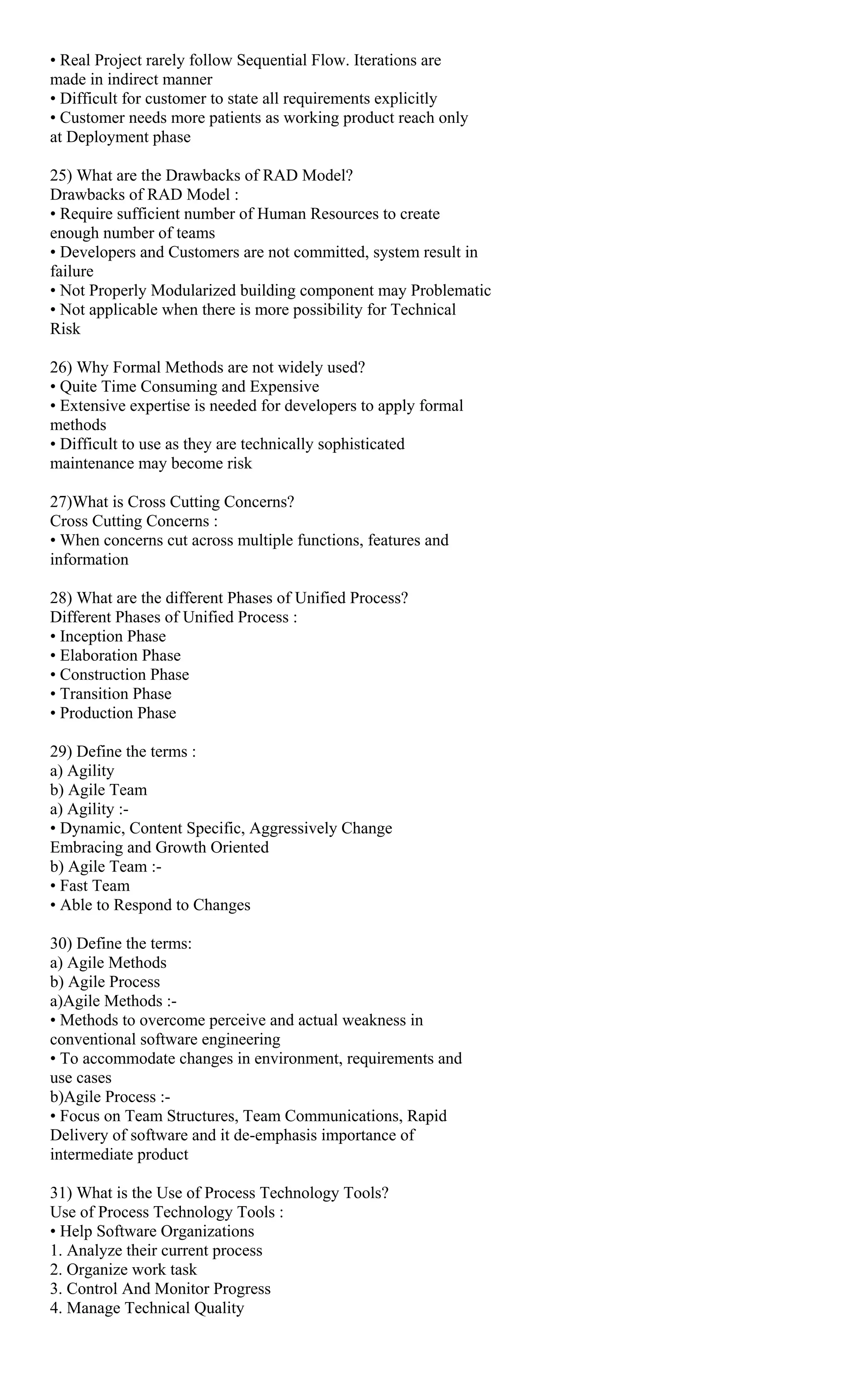 Software Engineering Important Short Question for Exams | PDF ...