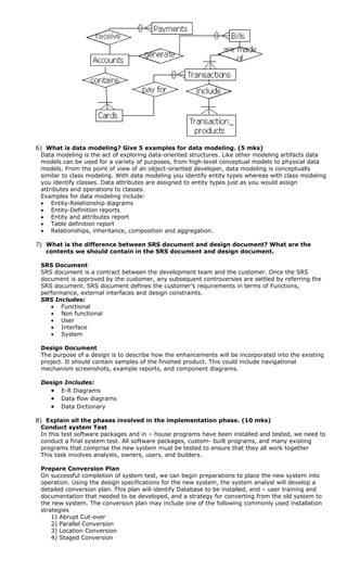 Software Engineering Important Short Question for Exams | PDF | Operating Systems | Computer ...