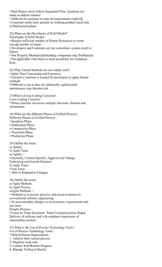 Software Engineering Important Short Question for Exams | PDF | Operating Systems | Computer ...