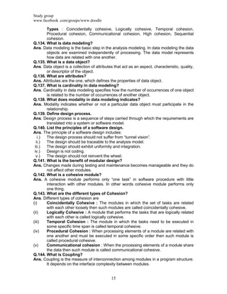 Software Engineering Past Papers Notes | PDF