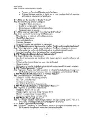 Software Engineering Past Papers Notes | PDF