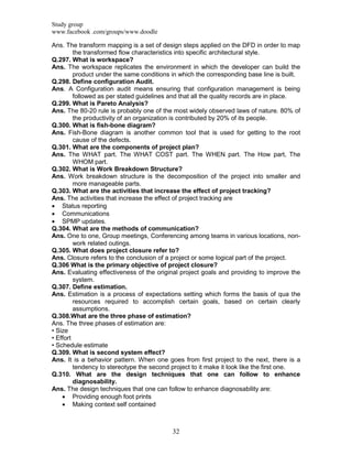 Software Engineering Past Papers Notes | PDF