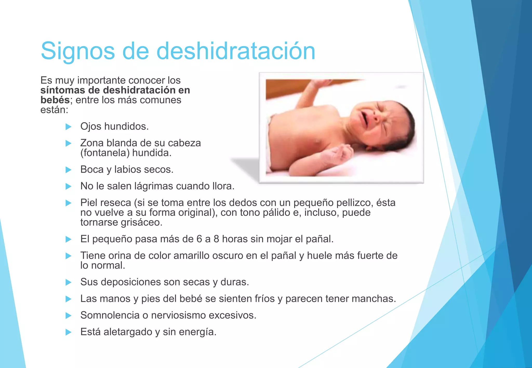 Señales de deshidratación en el lactante | PPTX