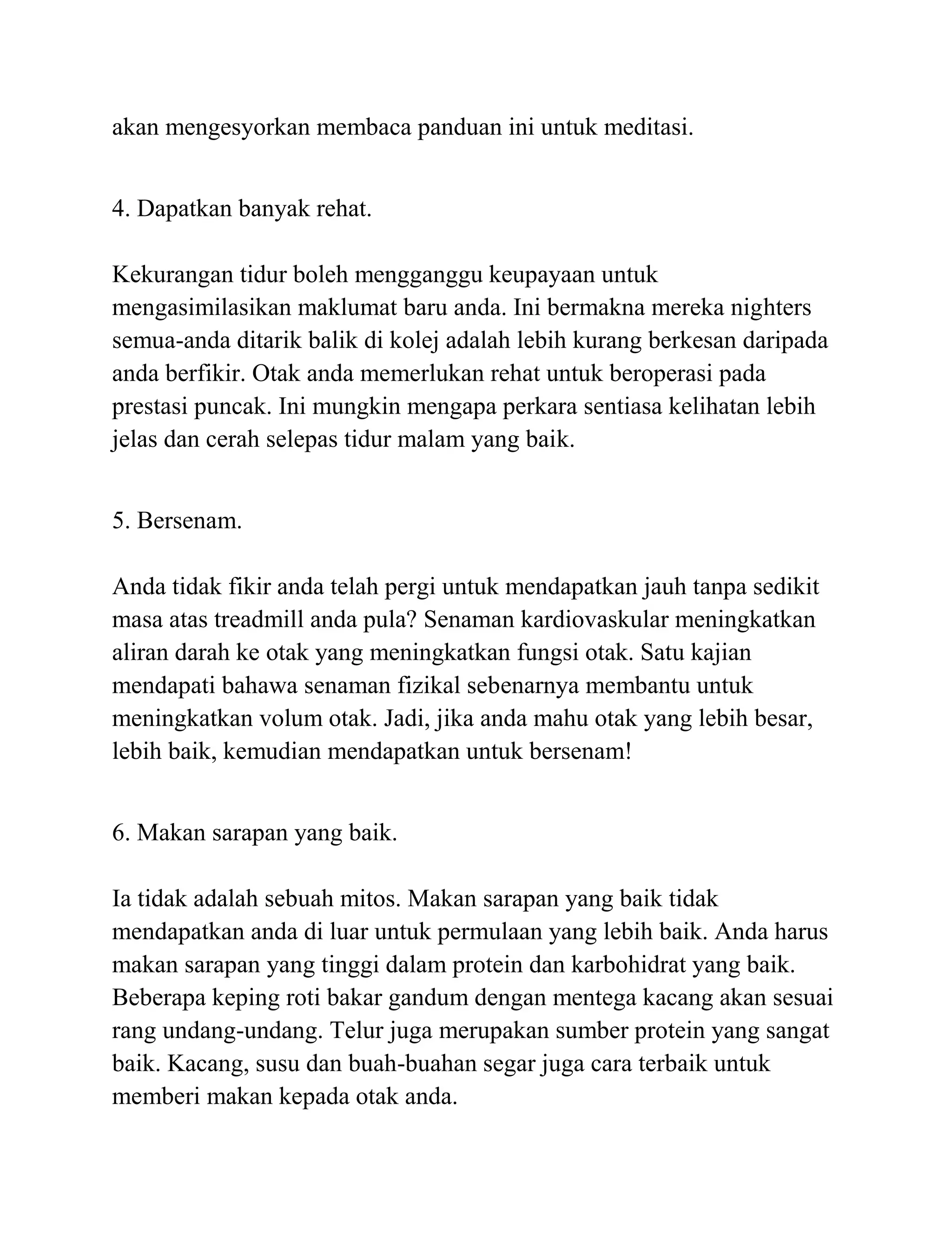 Senaman otak | PDF
