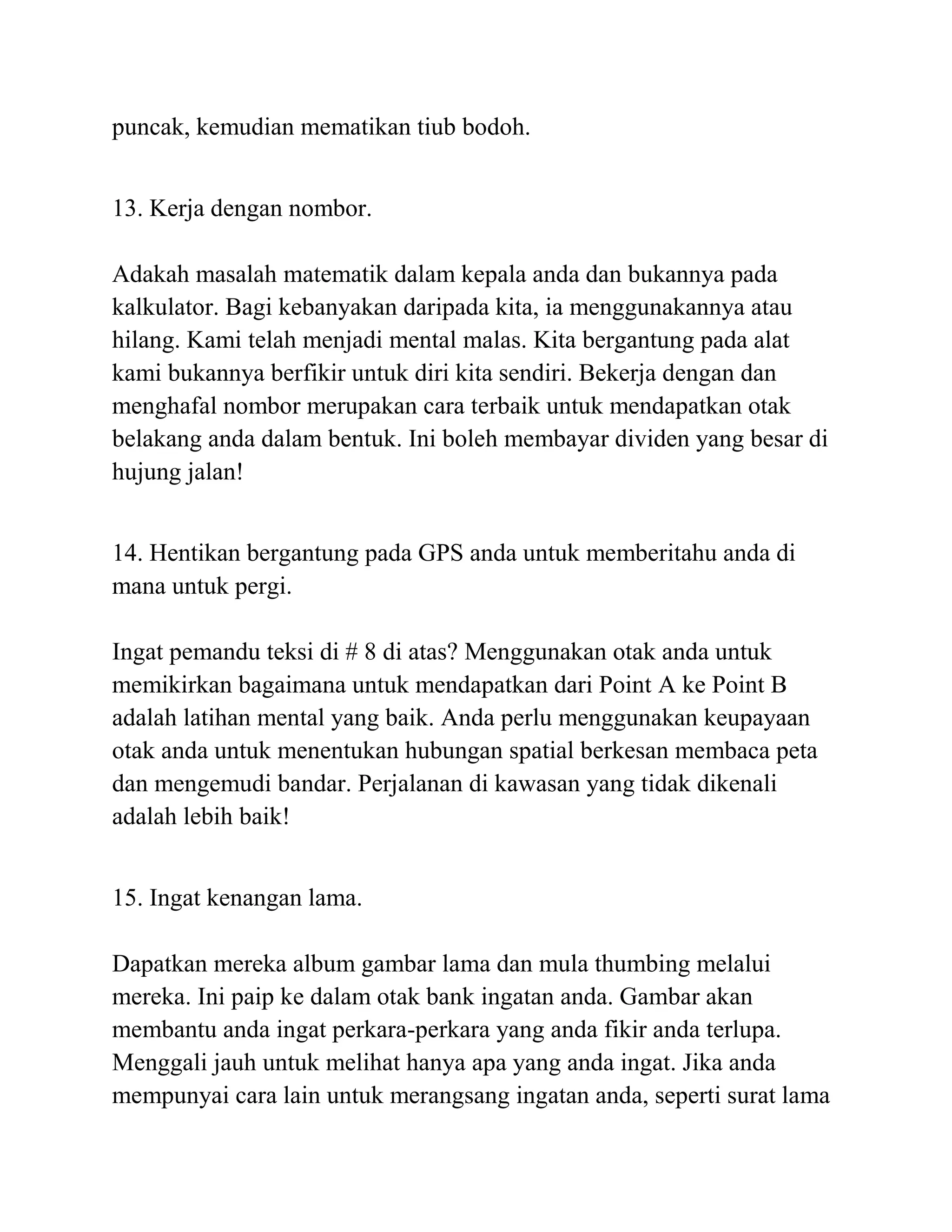 Senaman otak | PDF