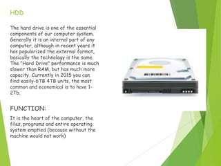 Sena partes del computador | PPTX | Computer Peripherals | Computing