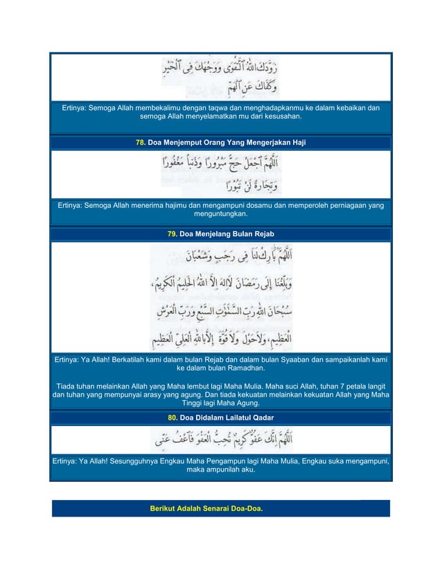Doa Lengkap 4 | DOCX