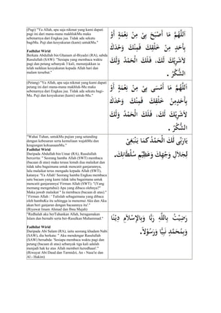 Senarai doa al-mathurat sughro - dengan terjemahan | PDF