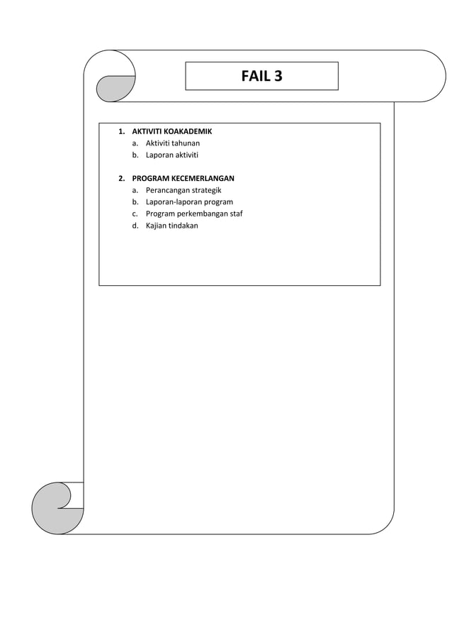 Senarai kandungan fail panitia psv | DOCX