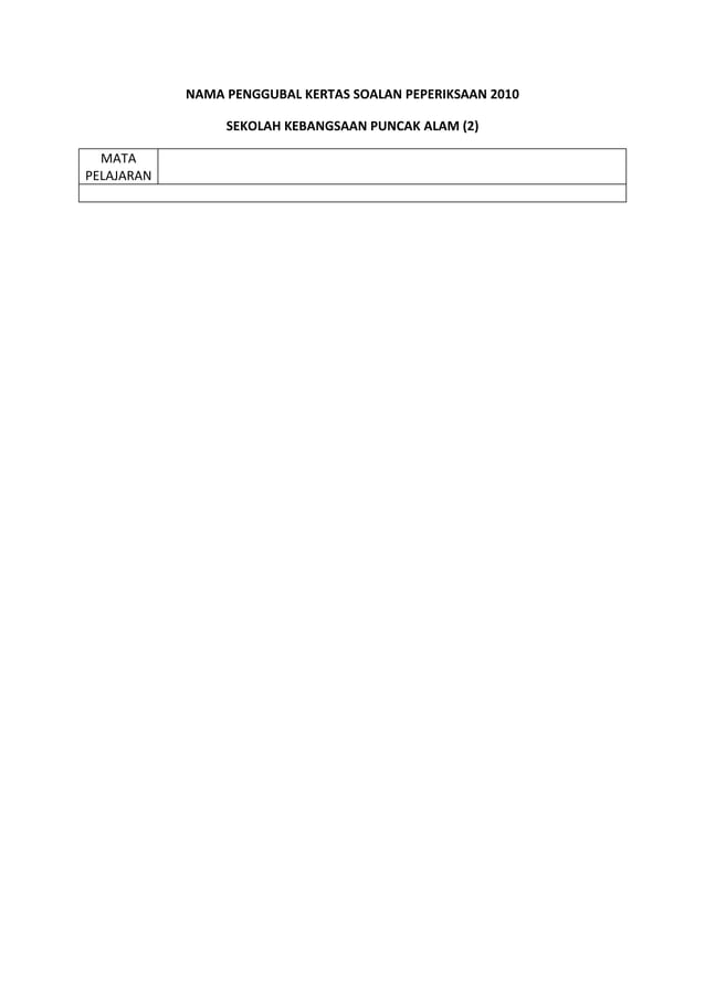 Senarai kandungan fail panitia psv | DOCX