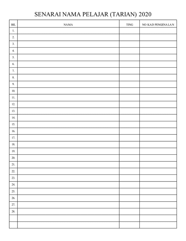 Senarai nama pelajar hac 2020 | PDF