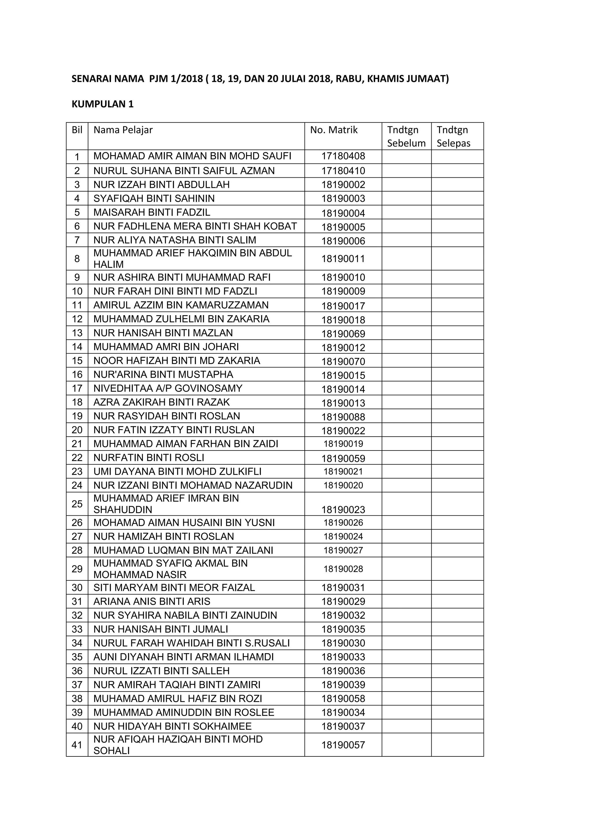 Senarai Peserta Program Jalinan Mesra Kolej UNITI Port Dickson Siri 1 ...