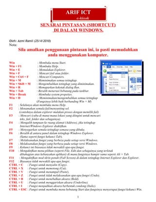 Senarai pintasan | DOC