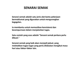 Senarai semak | PPTX