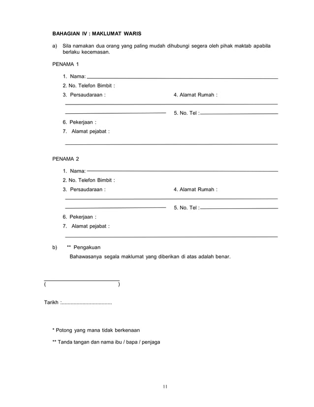 Senarai semak borang | PDF