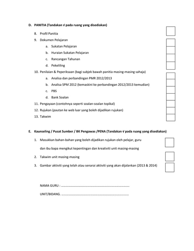 Senarai Semak Kandungan Dashboard VLE-Frog SMK Seri Keramat | PDF