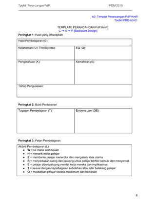 Senarai toolkit perancangan pd p (1) | PDF