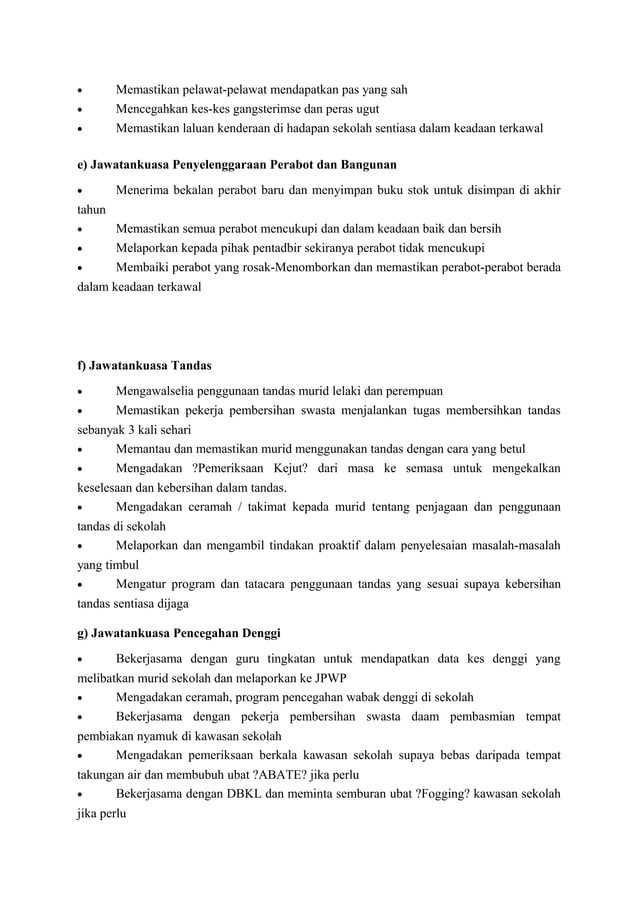 Senarai tugas ajk hem | DOC