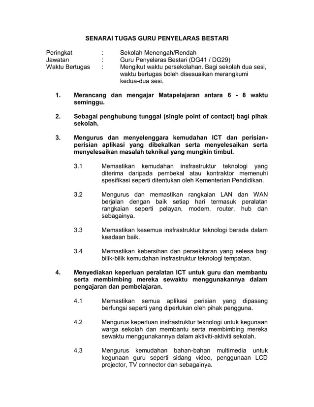 Senarai tugas gpb | PDF