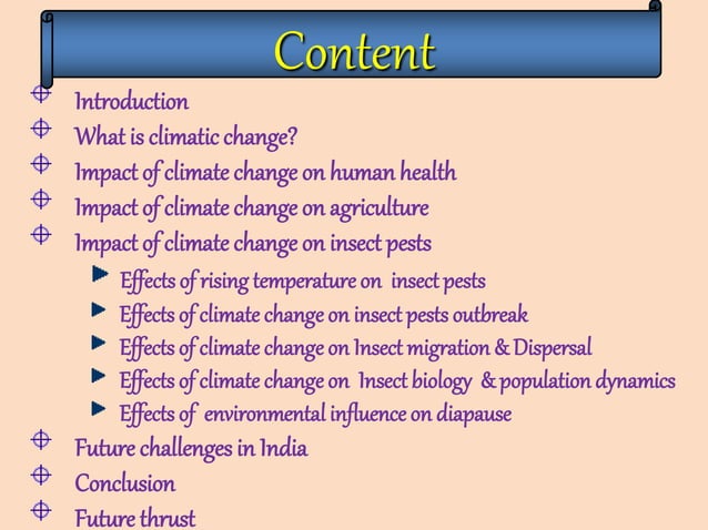 Scenario of insect pest under climate change situation & future ...