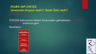 SENARYO YAZMA KURS TANITIMI 4.Bölüm Sinopsis.pptx