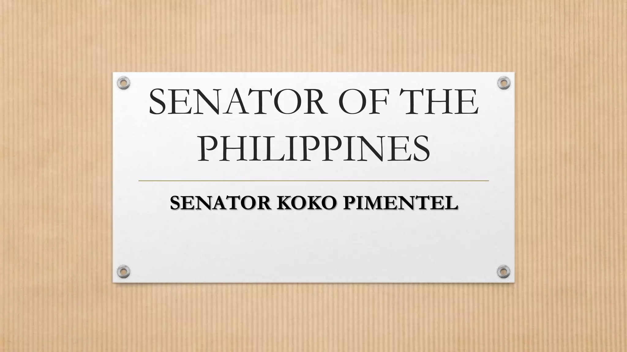 SENATOR KOKO PIMENTEL.pptx