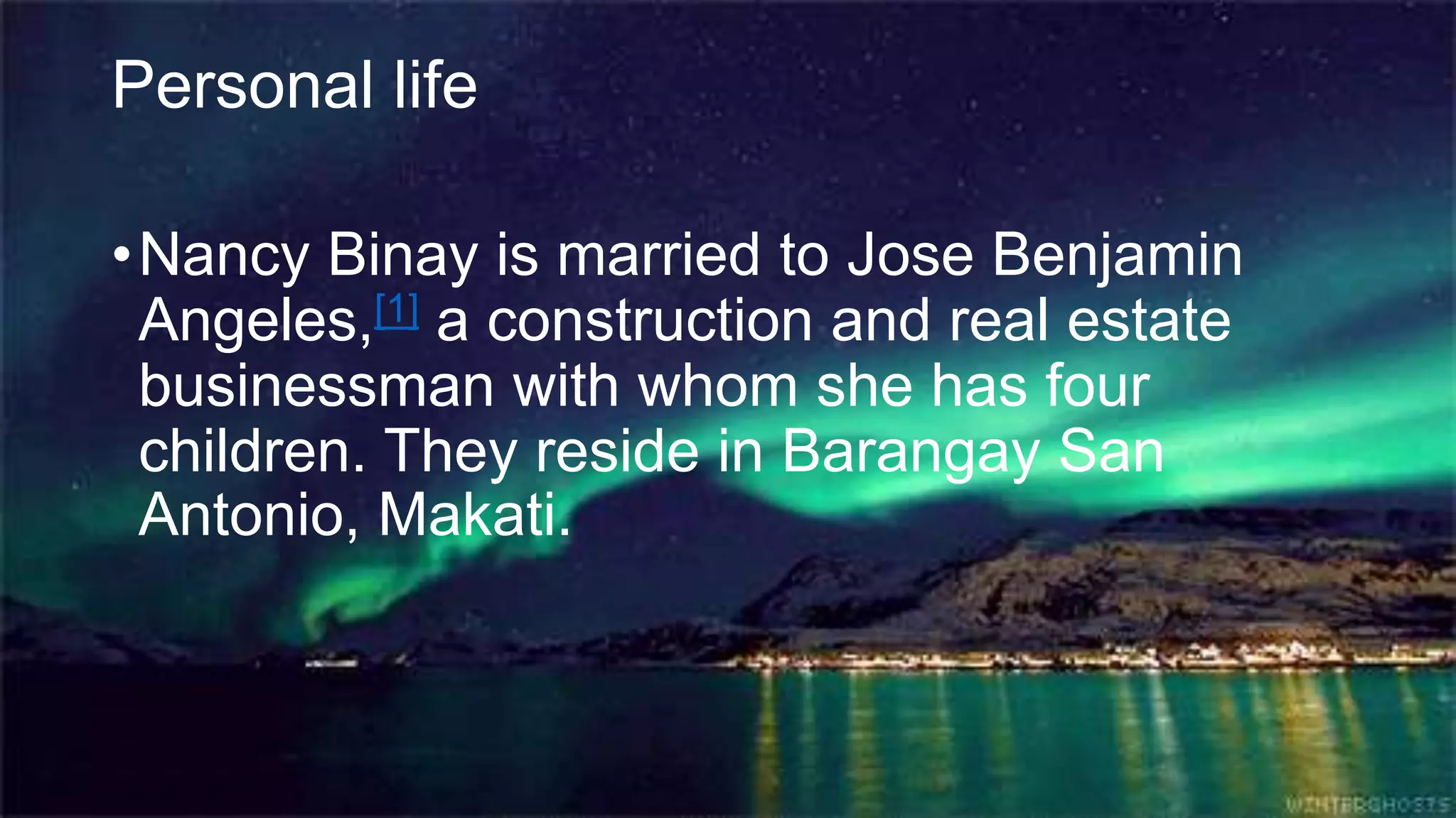 SENATOR Nancy Binay.pptx | Civic affairs | Politics