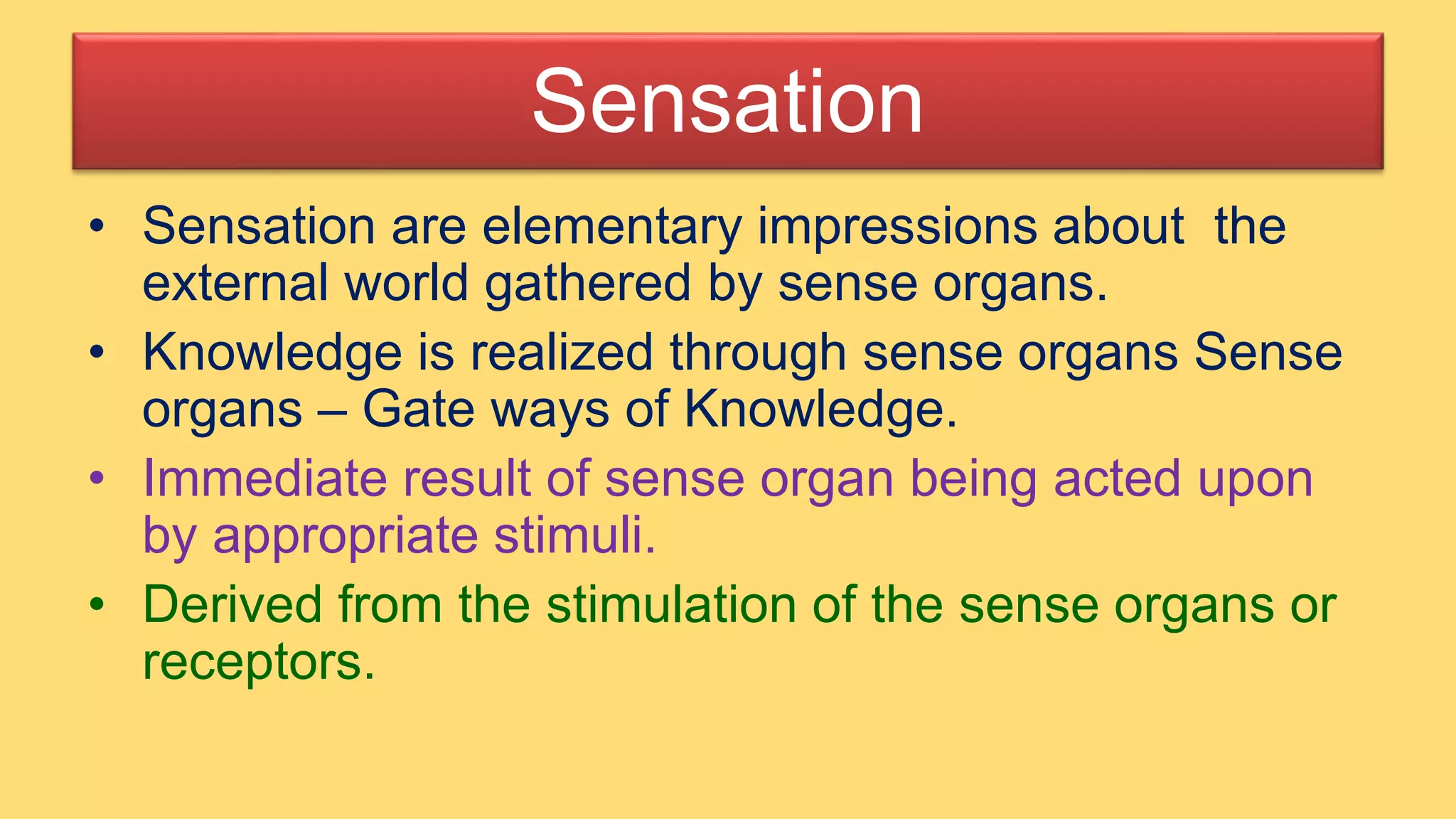 Concepts of Sensation, Perception, Attention, Concept Formation and Problem Solving | PPTX