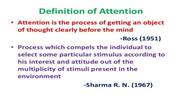 Concepts of Sensation, Perception, Attention, Concept Formation and Problem Solving | PPTX