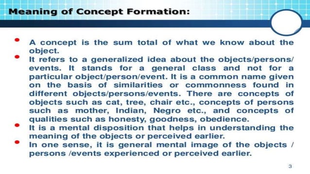 Concepts of Sensation, Perception, Attention, Concept Formation and Problem Solving | PPTX