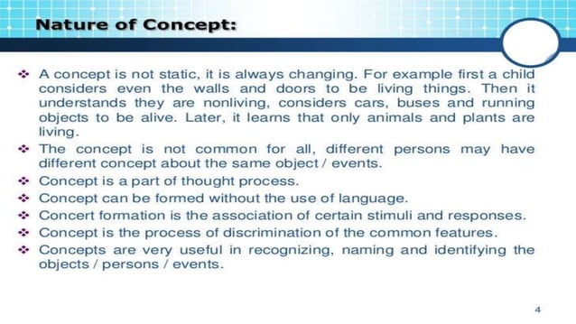 Concepts of Sensation, Perception, Attention, Concept Formation and Problem Solving | PPTX