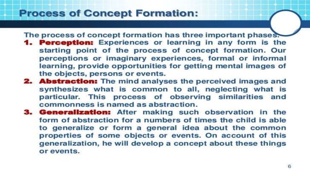 Concepts of Sensation, Perception, Attention, Concept Formation and Problem Solving | PPTX