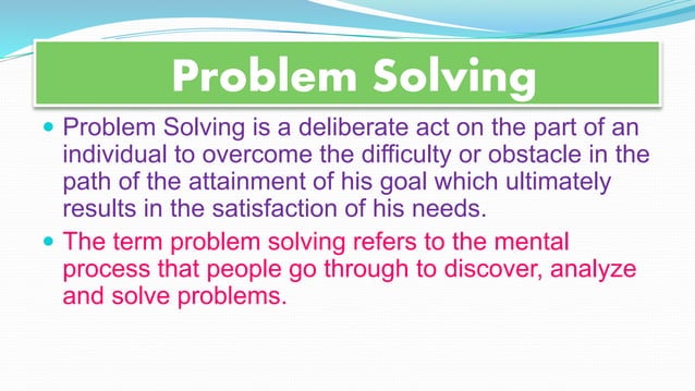 Concepts of Sensation, Perception, Attention, Concept Formation and Problem Solving | PPTX