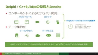 「つながるシステム構築を可能にするDelphi / C++Builder / Sencha」 | PDF | Web Development | Internet