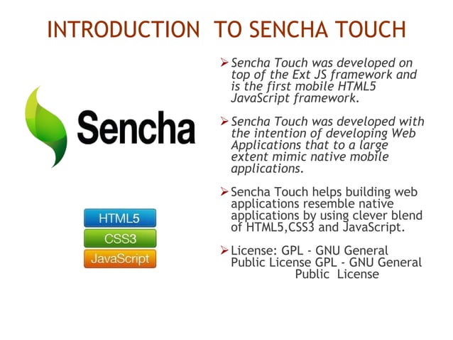 Sencha touch | PPT