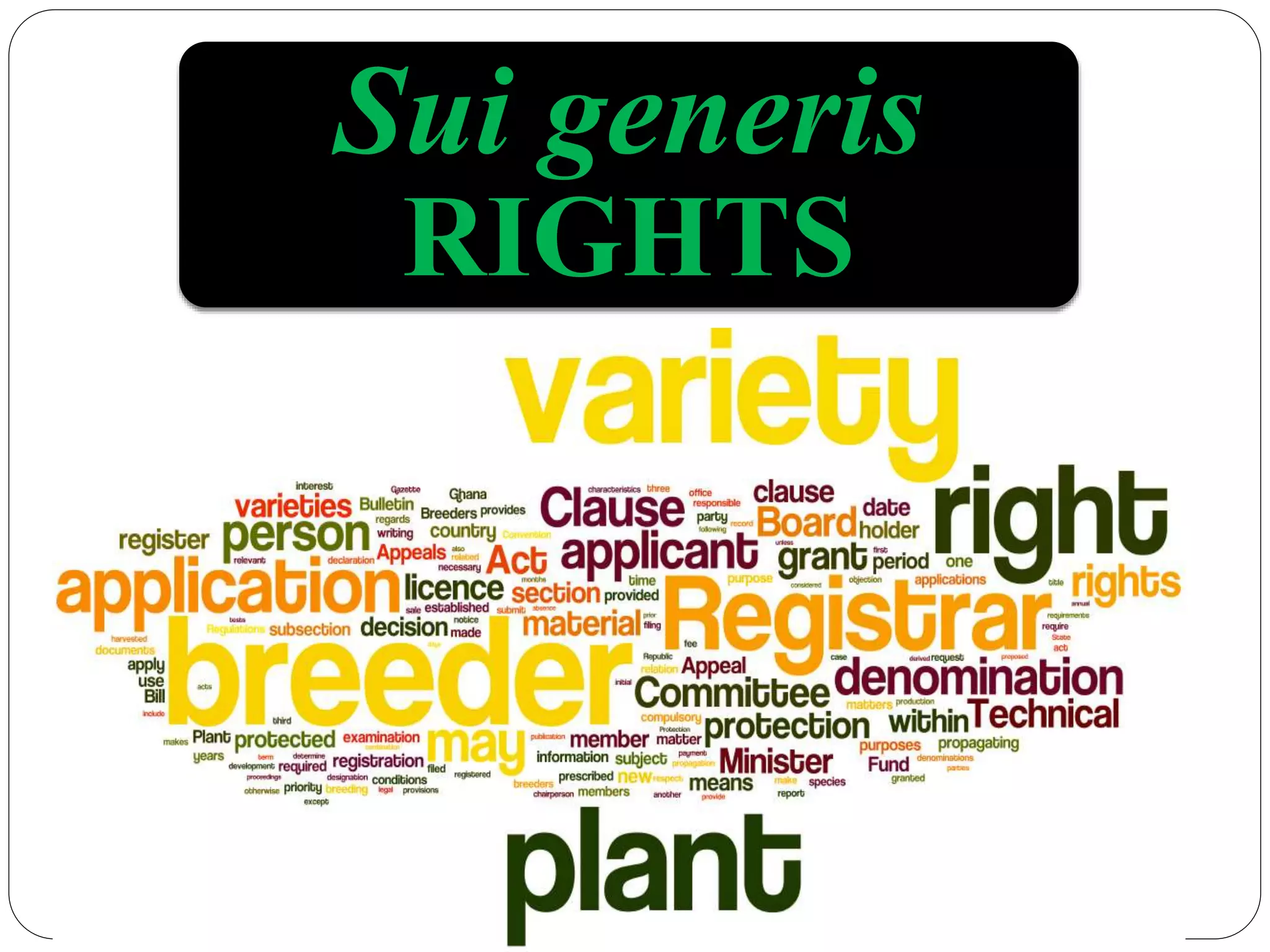 'Protection of Plant Varieties & Farmers’ Rights Act under Intellectual ...