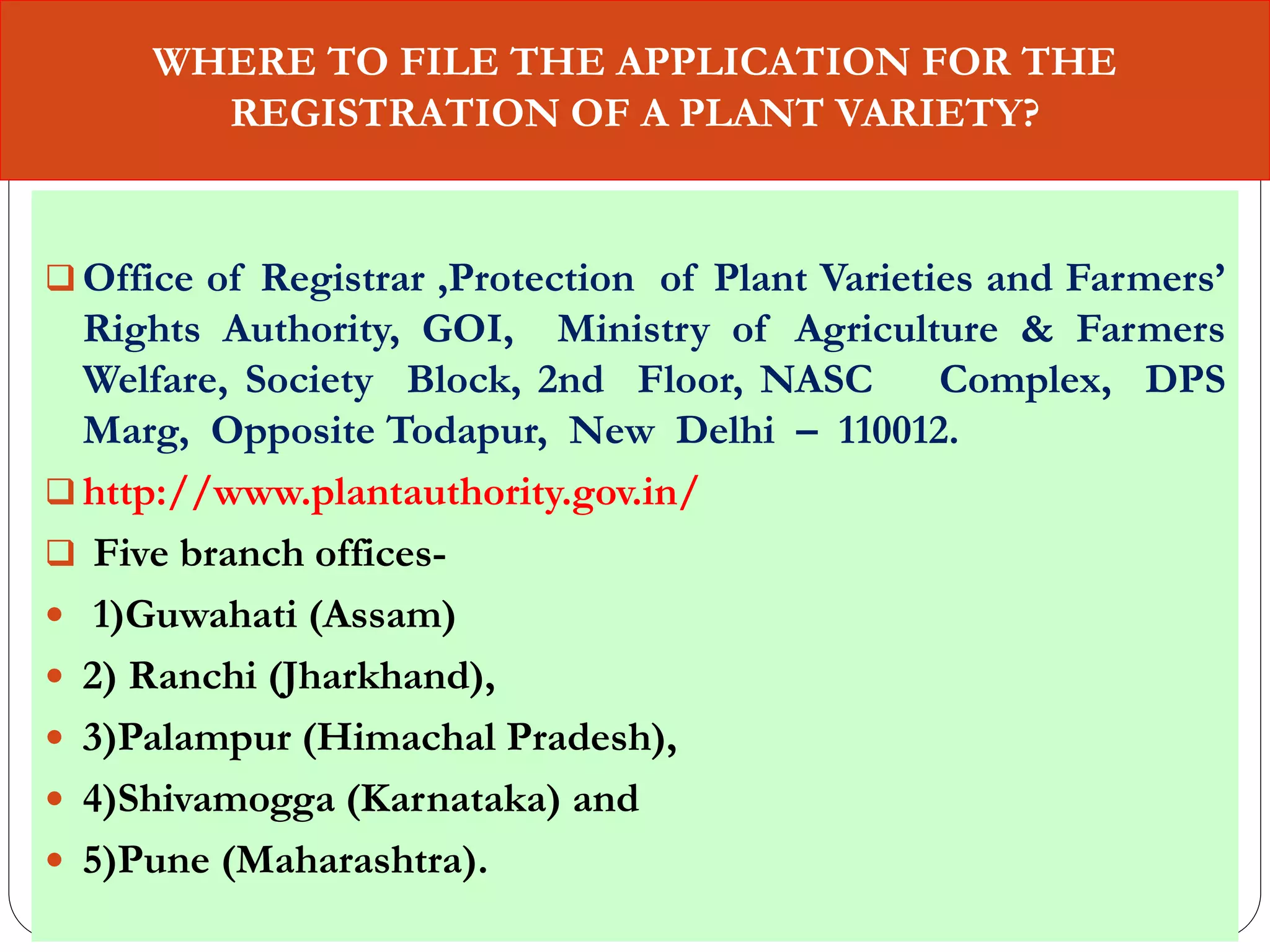 'Protection of Plant Varieties & Farmers’ Rights Act under Intellectual ...