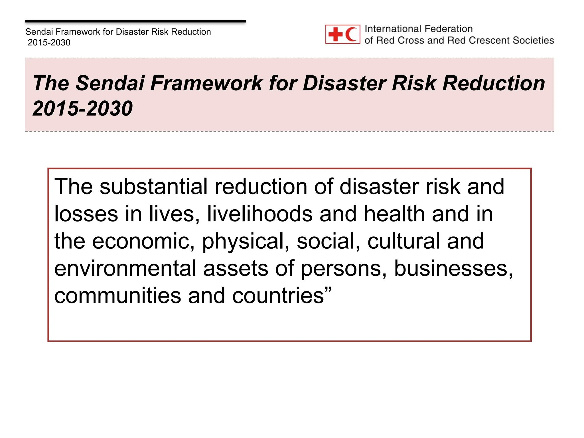 Sendai-Framework.climate environment sustainable | PPT
