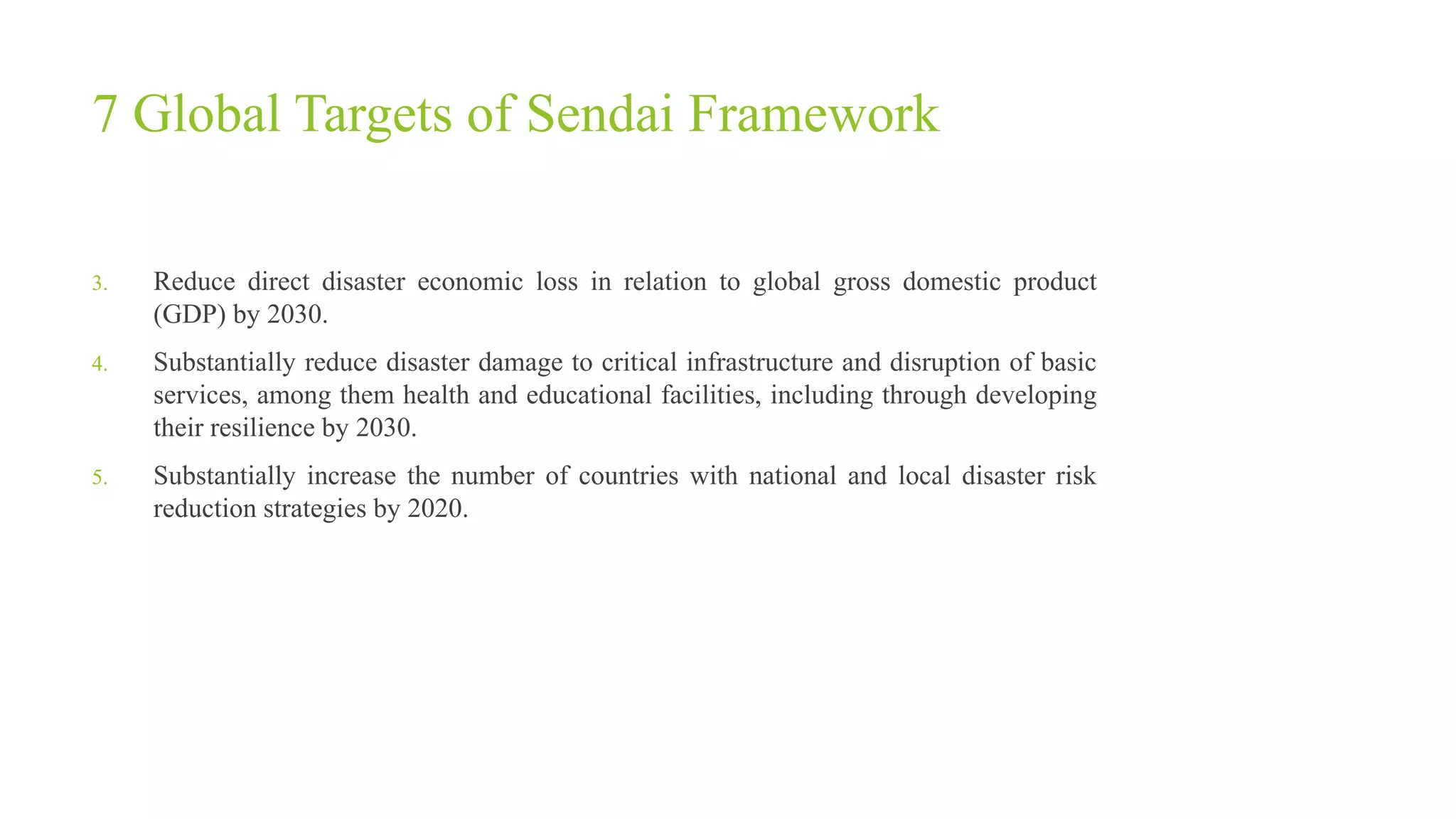 Sendai framework 2015 2030 | PPTX