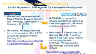 Sendai Framework Indicators – Sendai Framework Targets – XNCNS