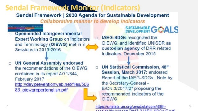 Sendai framework 2015 2030