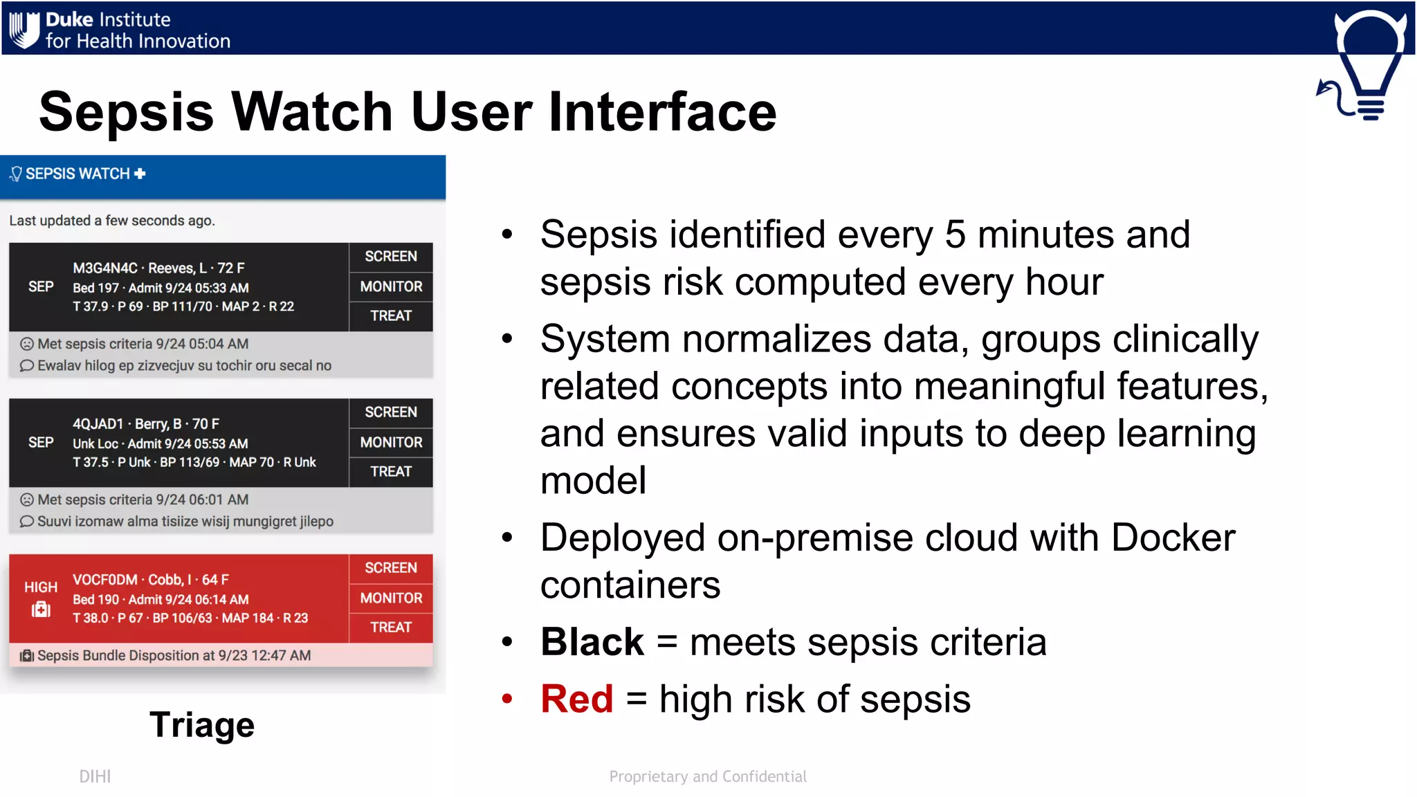 2019 Triangle Machine Learning Day - Integration of Sepsis Watch, a ...