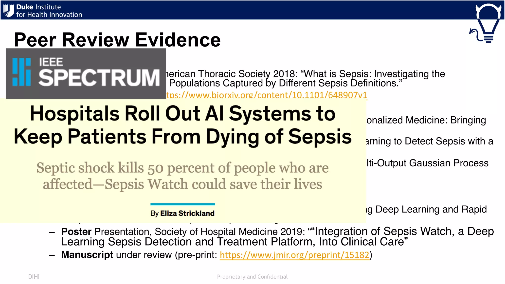 2019 Triangle Machine Learning Day - Integration of Sepsis Watch, a Deep Learning Sepsis ...