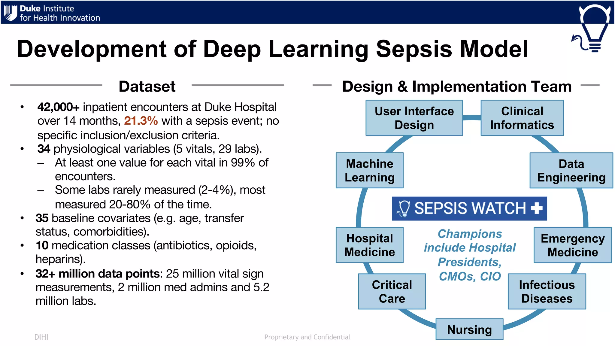 2019 Triangle Machine Learning Day Integration Of Sepsis Watch A Deep Learning Sepsis